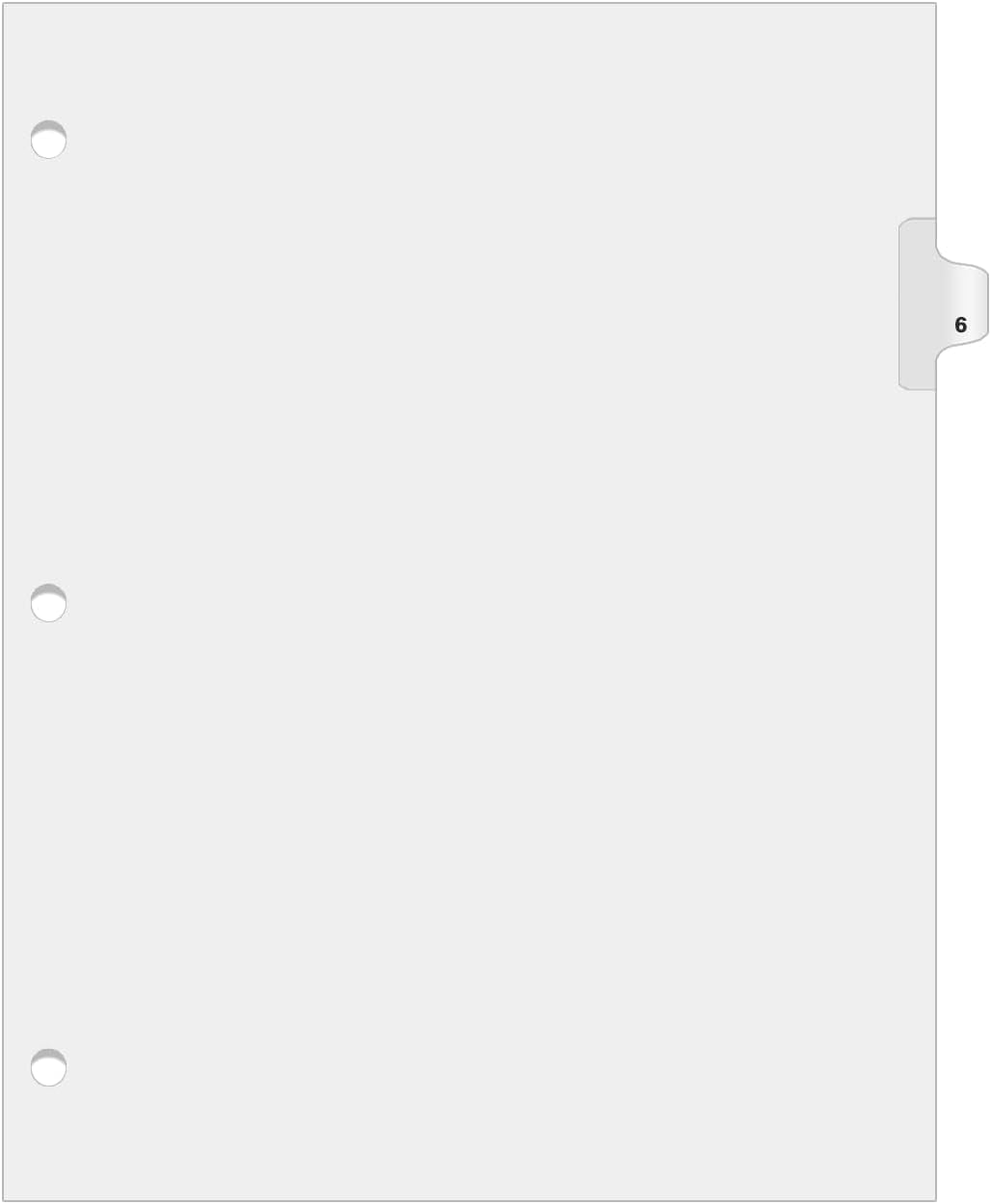 Exhibitindexes® Side Number Tabs - 3 Hole Punched for Standard Ring ...