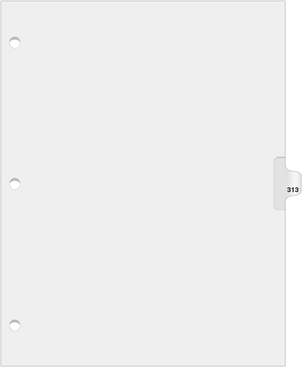 Exhibitindexes® Side Number Tabs - 3 Hole Punched for Standard Ring ...