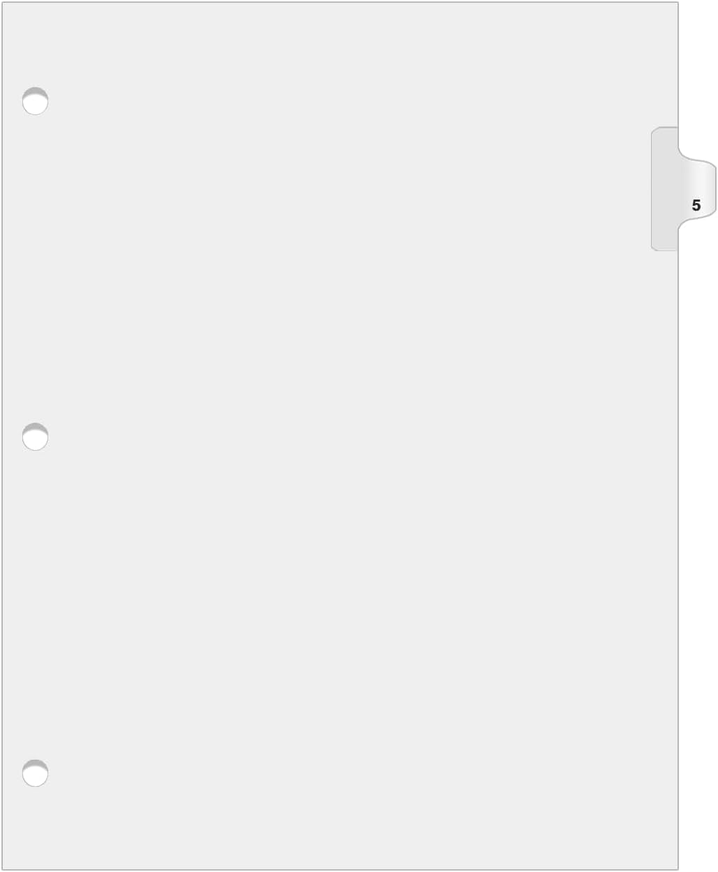 Exhibitindexes® Side Number Tabs - 3 Hole Punched for Standard Ring ...