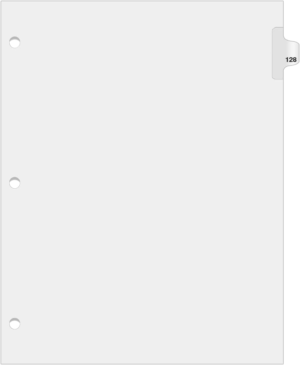 Exhibitindexes® Side Number Tabs - 3 Hole Punched for Standard Ring ...