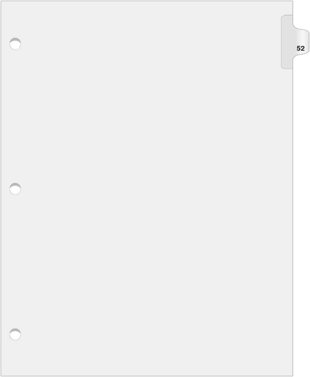 Exhibitindexes® Side Number Tabs - 3 Hole Punched for Standard Ring ...