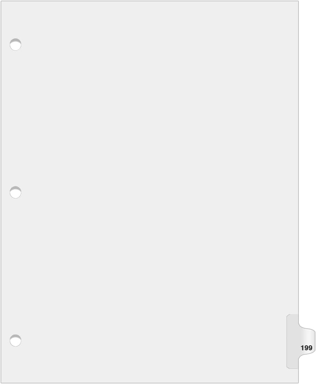 Exhibitindexes® Side Number Tabs - 3 Hole Punched for Standard Ring ...