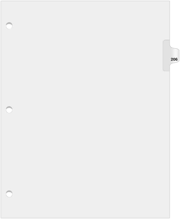 Exhibitindexes® Side Number Tabs - 3 Hole Punched for Standard Ring ...