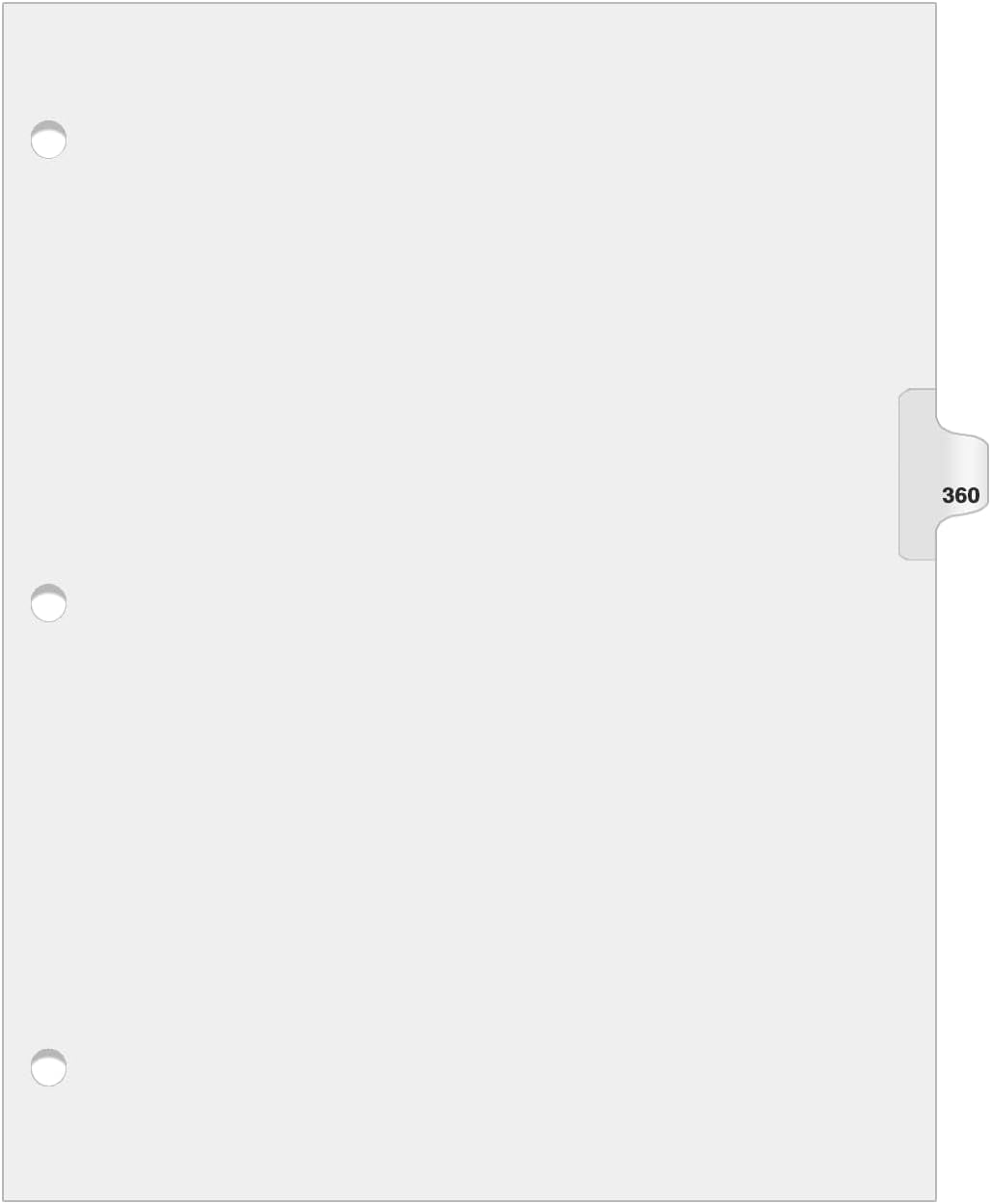Exhibitindexes® Side Number Tabs - 3 Hole Punched for Standard Ring ...
