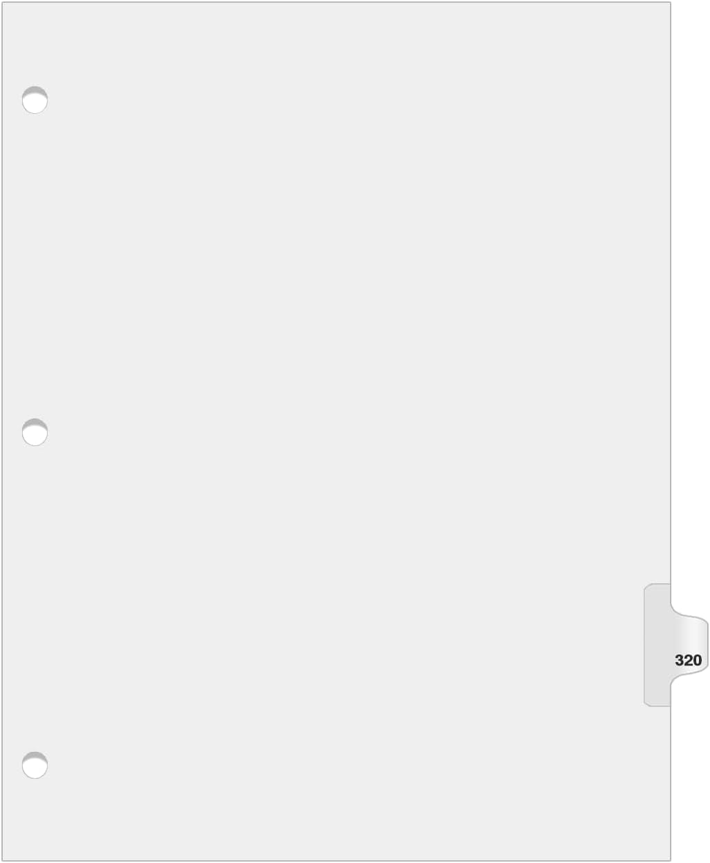 Exhibitindexes® Side Number Tabs - 3 Hole Punched for Standard Ring ...