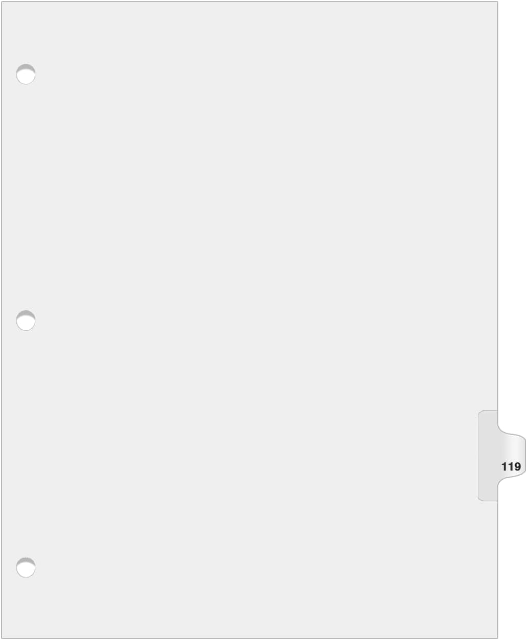 Exhibitindexes® Side Number Tabs - 3 Hole Punched for Standard Ring ...