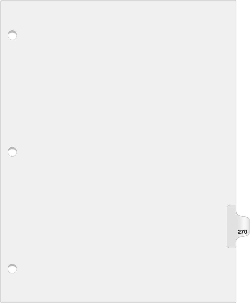 Exhibitindexes® Side Number Tabs - 3 Hole Punched for Standard Ring ...