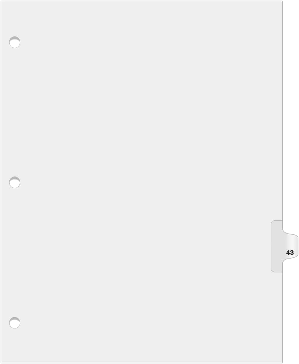 Exhibitindexes® Side Number Tabs - 3 Hole Punched for Standard Ring ...