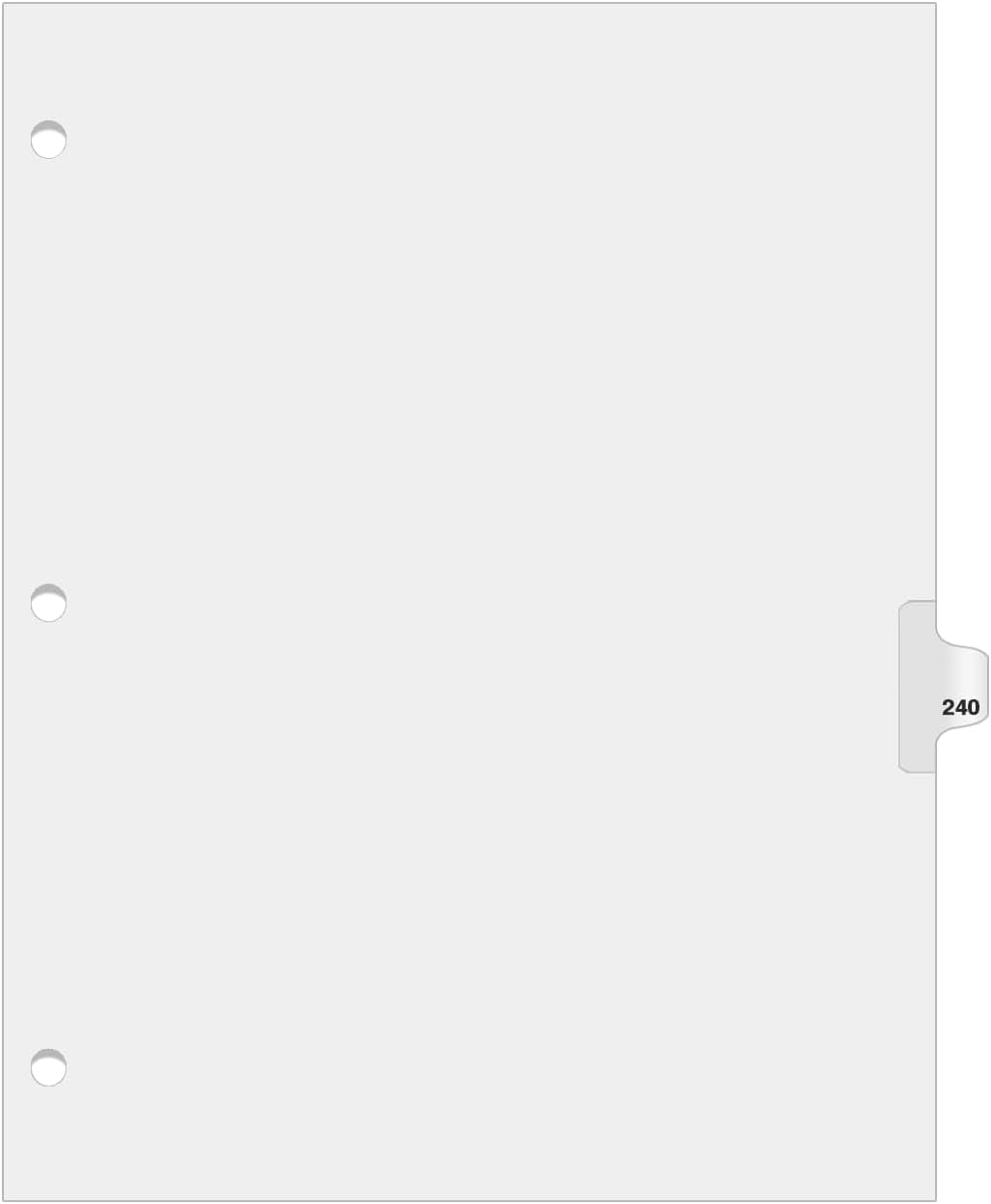 Exhibitindexes® Side Number Tabs - 3 Hole Punched for Standard Ring ...