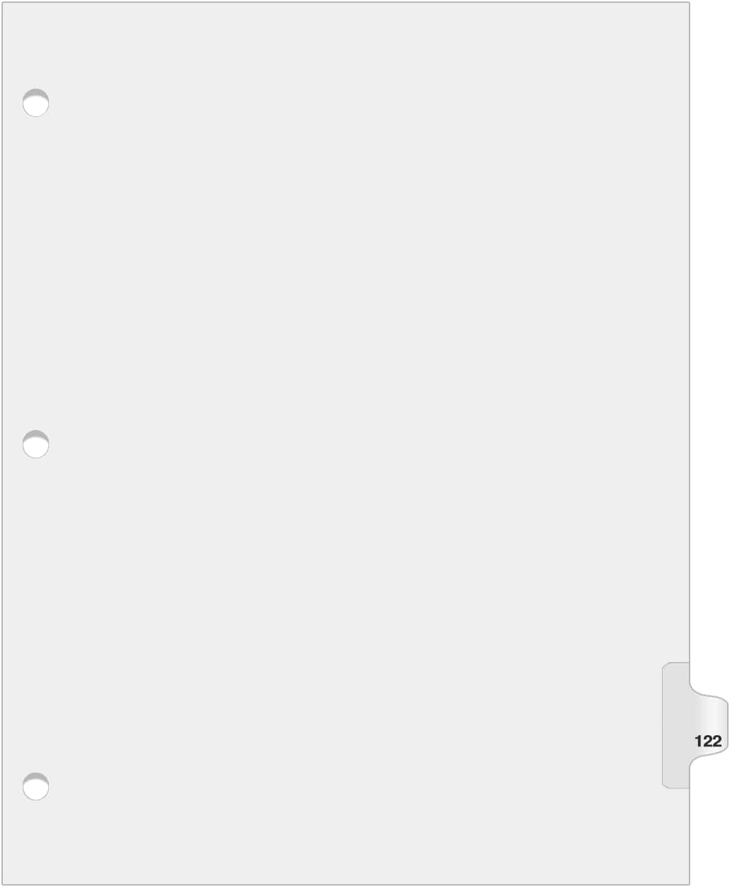 Exhibitindexes® Side Number Tabs - 3 Hole Punched for Standard Ring ...