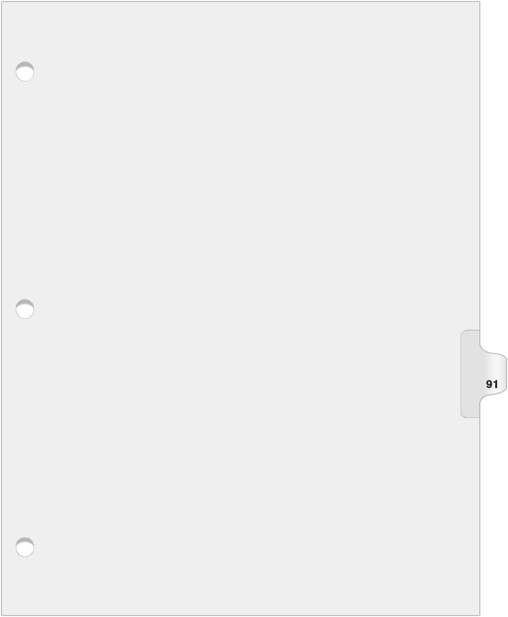 Exhibitindexes® Side Number Tabs - 3 Hole Punched for Standard Ring ...
