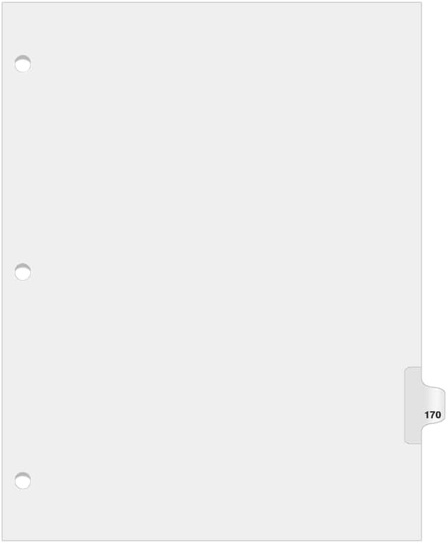 Exhibitindexes® Side Number Tabs - 3 Hole Punched for Standard Ring ...