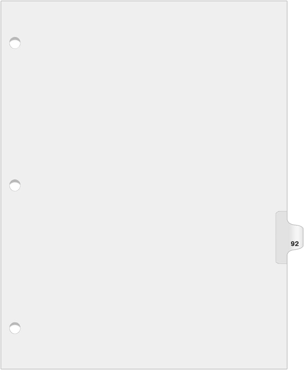Exhibitindexes® Side Number Tabs - 3 Hole Punched for Standard Ring ...