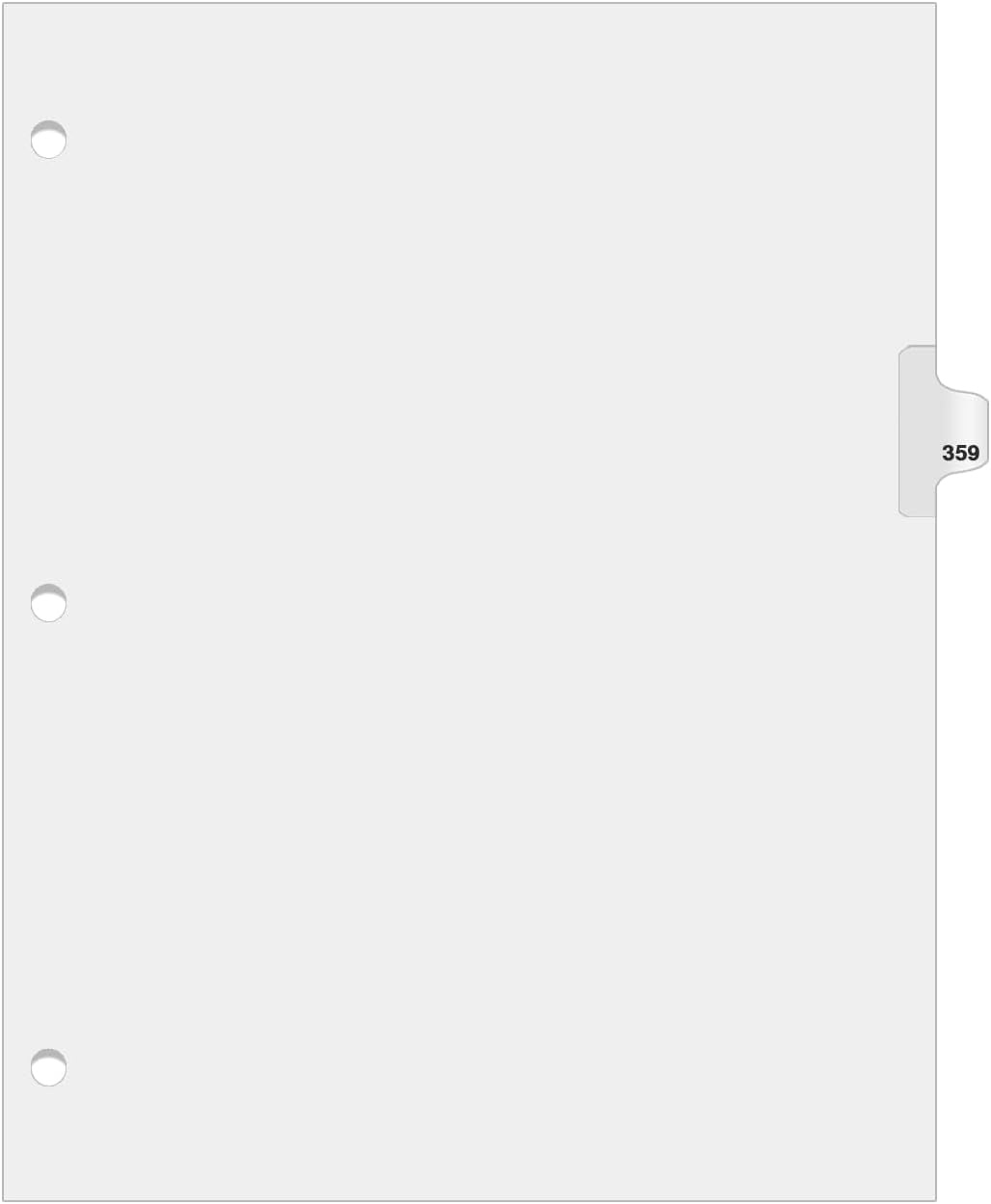 Exhibitindexes® Side Number Tabs - 3 Hole Punched for Standard Ring ...