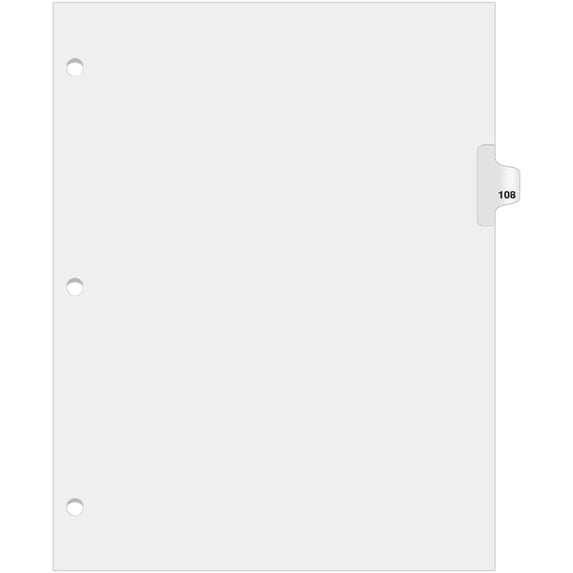 Exhibitindexes® Side Number Tabs - 3 Hole Punched for Standard Ring ...