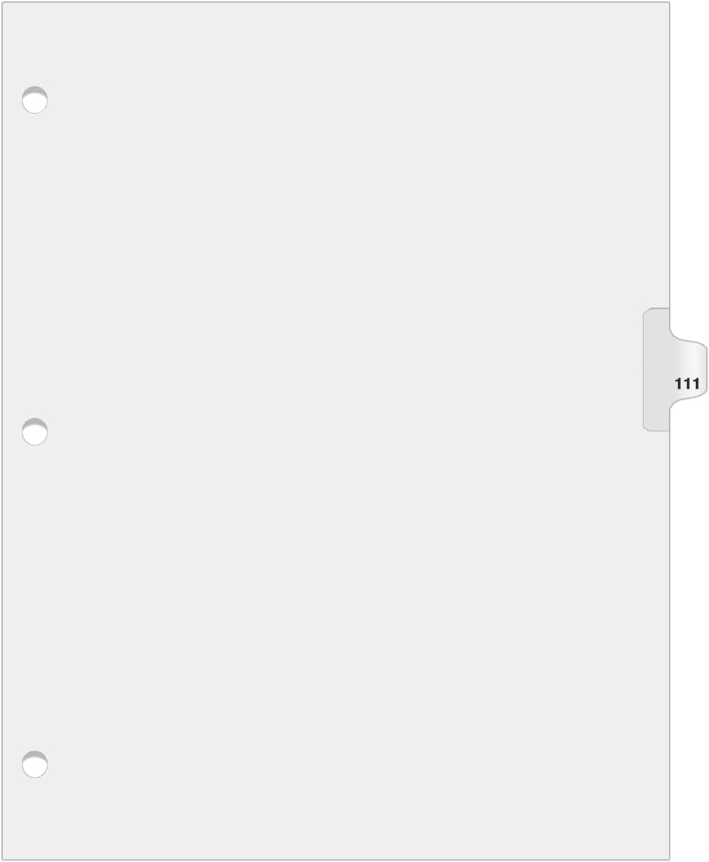 Exhibitindexes® Side Number Tabs - 3 Hole Punched for Standard Ring ...