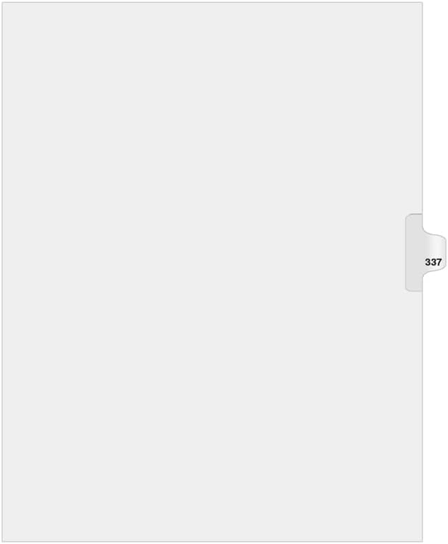 Exhibitindexes® Side Number Tabs - AVE Style Bold Font - Pack of 25 ...