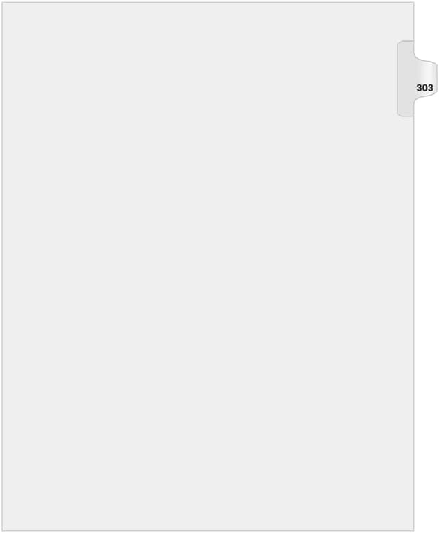 Exhibitindexes® Side Number Tabs - AVE Style Bold Font - Pack of 25 ...