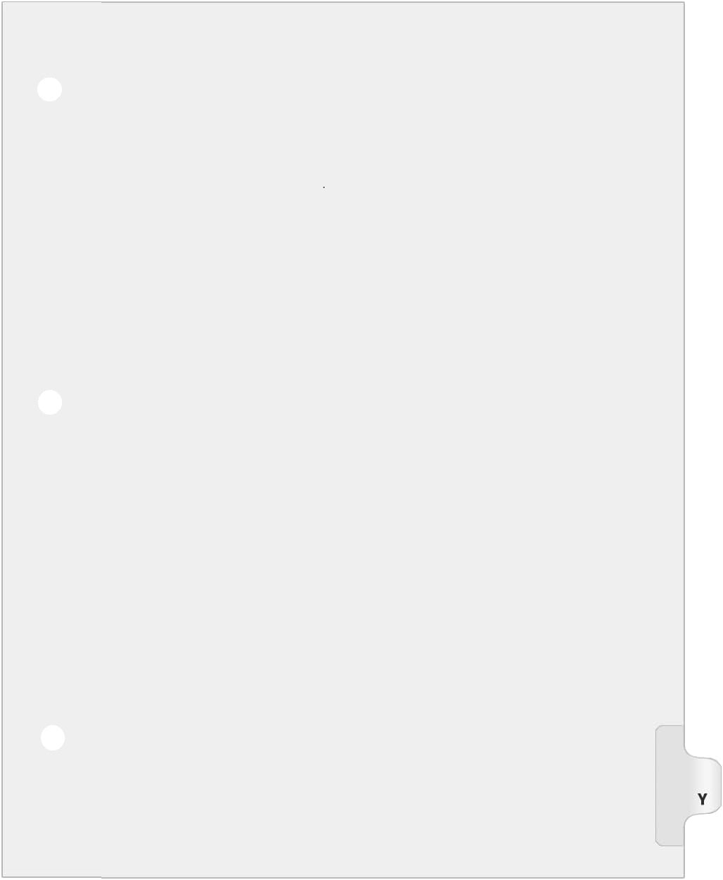 Exhibitindexes® Single Letter Side Tabs - 3 Hole Punched for Standard ...