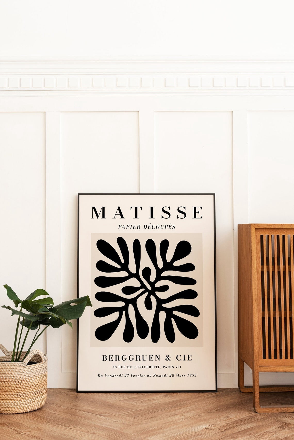 Exhibition Art Poster Paper Cut Outs French Abstract Neutral Wall ...