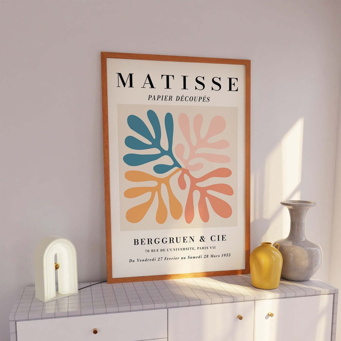 Exhibition Design4 Poster Paper Cut Outs French Abstract Art Wall Cute ...