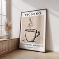 Exhibition Minimalist Coffee Cup Line Art Unframed Paper Print ...