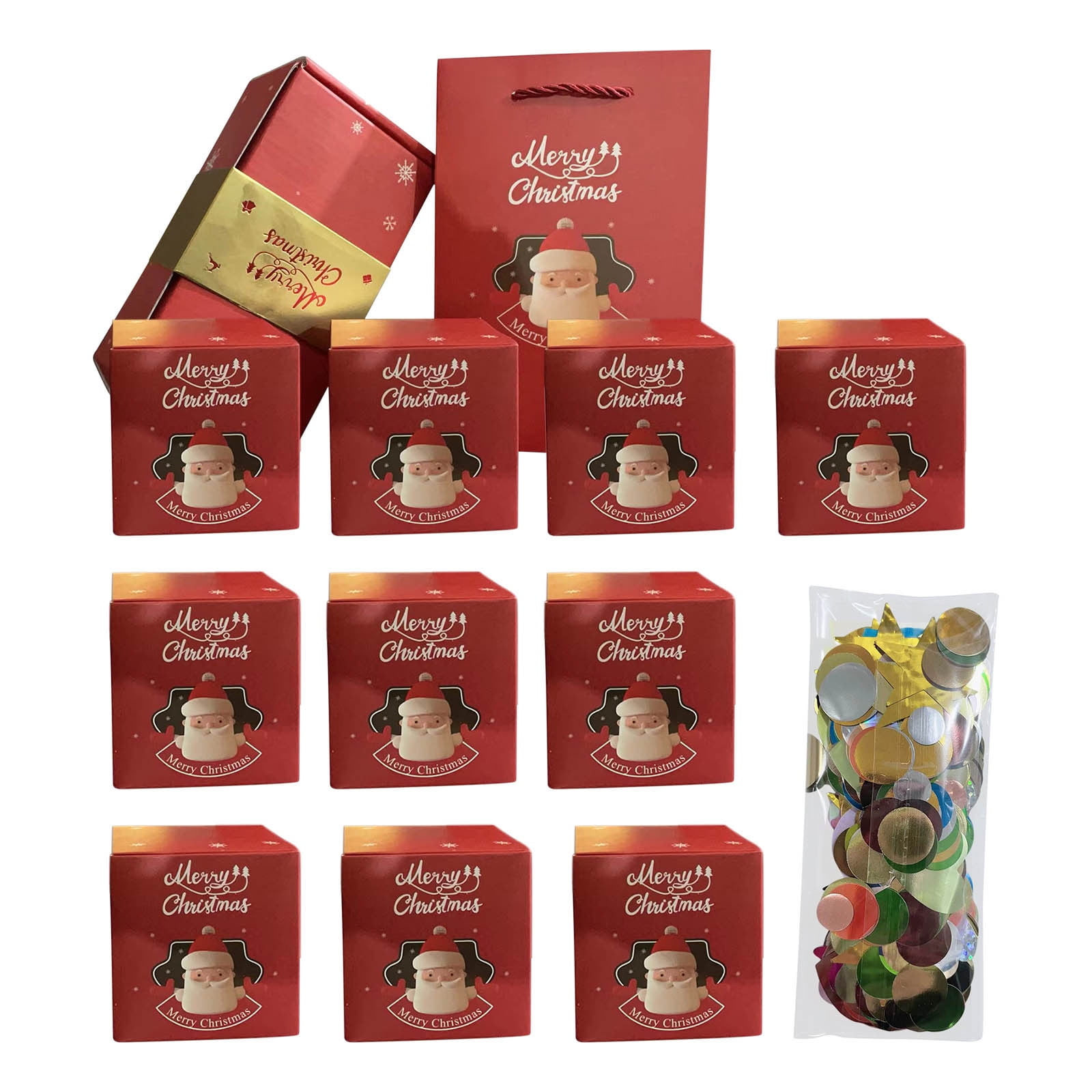 Exhoden 10 Boxes Red Surprise Gift Box Explosion, 2024 Newly Merry ...