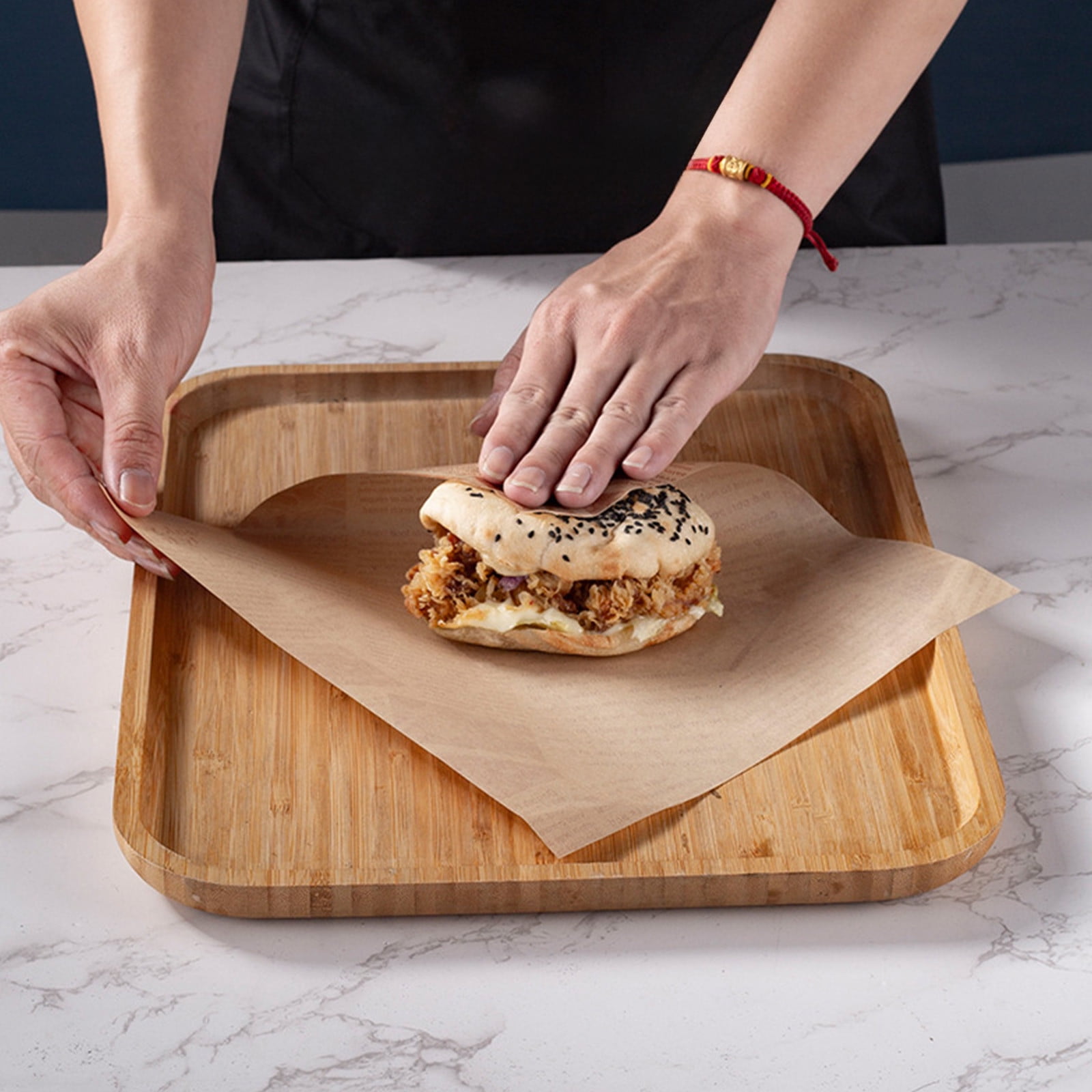 Exhoden 100 Sheets Food Greaseproof Paper Old Newspaper Style ...