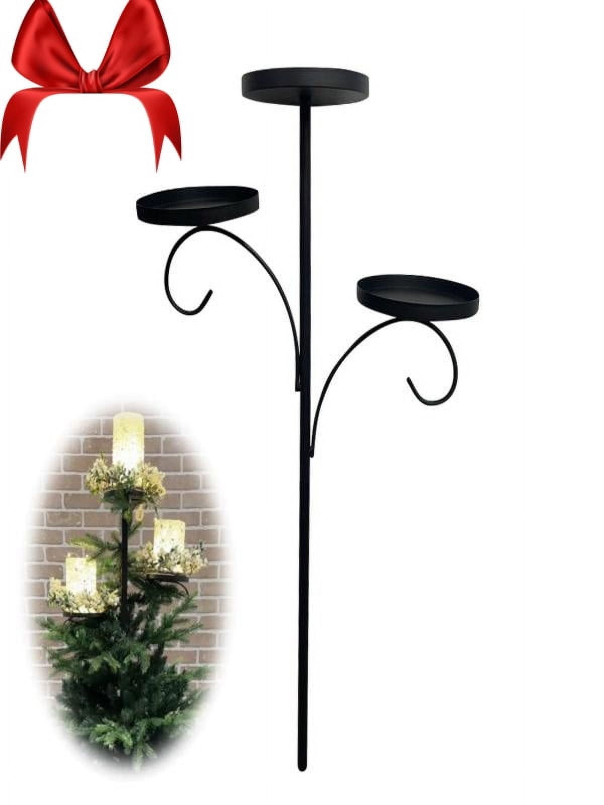 Exhoden Black Triple Tree Topper, 2024 New Triple Tree Topper Candle ...