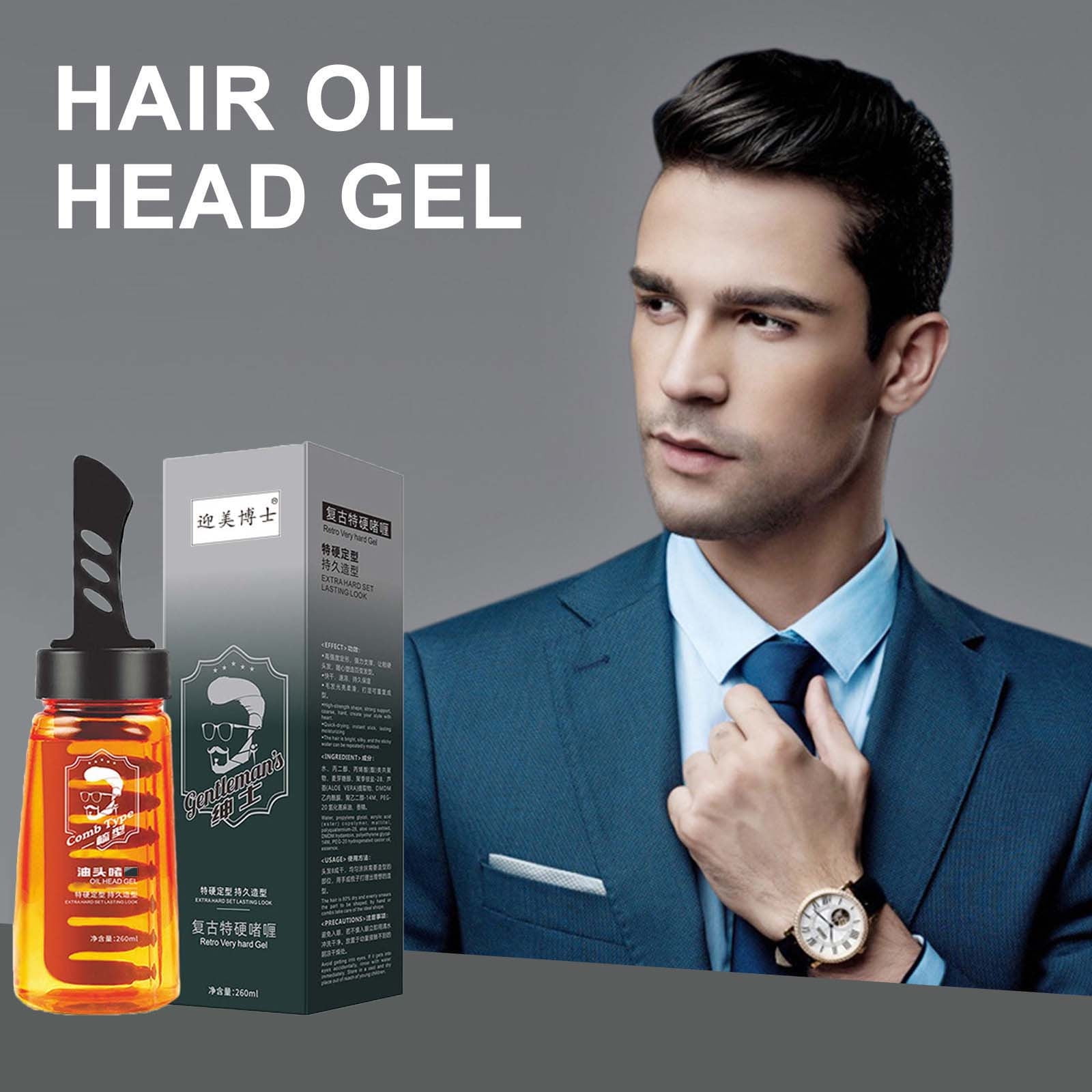 Exhoden Hair Styling Gel For Men Long Lasting Strong Gel For Combed Hair 260ml,natural Hair