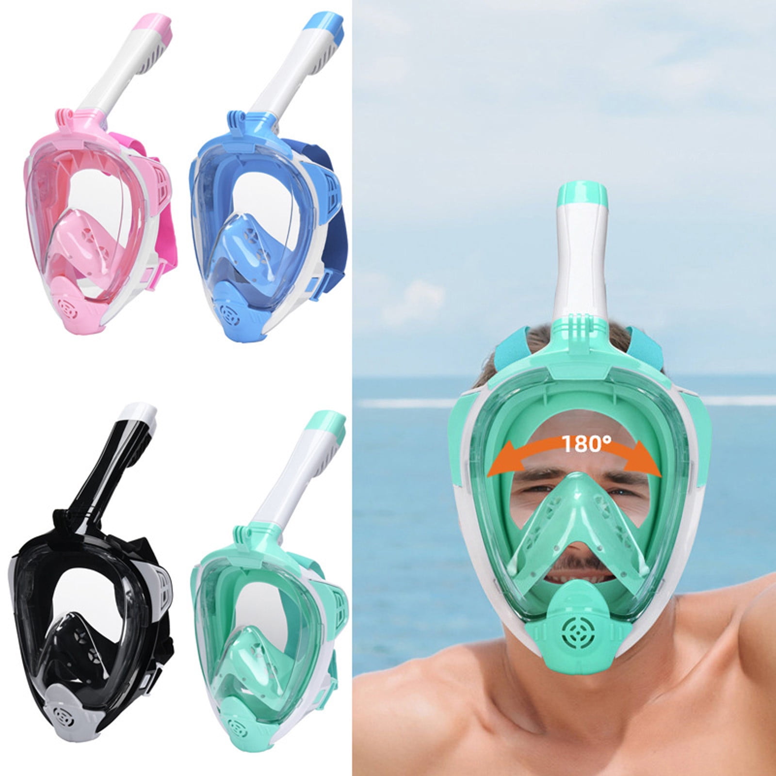 Exhoden New Snorkeling Gear For Kids,Full Face Snorkel Mask For Kids ...