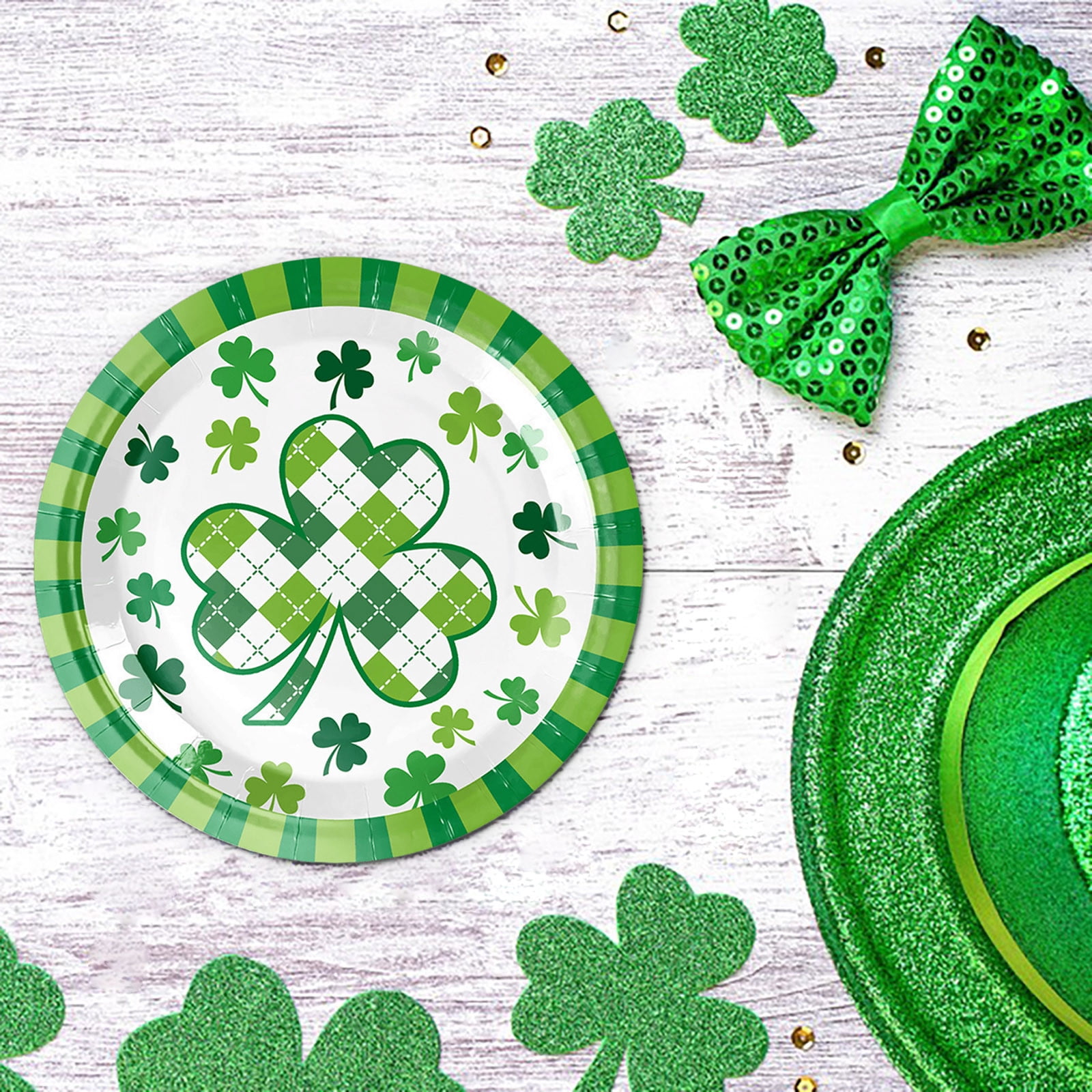 Exhoden St Patrick'S Day Decorations !!!St. Patrick's Day Party Theme Tableware Set Disposable ...