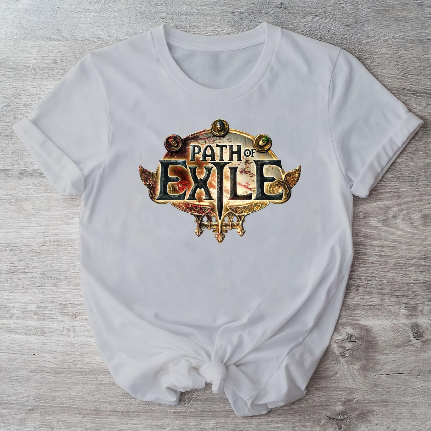 Exiled Warrior Fantasy Tribute Tee, Dark Action RPG-Inspired Graphic ...