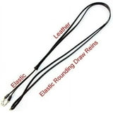 Exion Horse Leather Draw Reins with Elastic and Snap End | 6/8"- 19mm ...