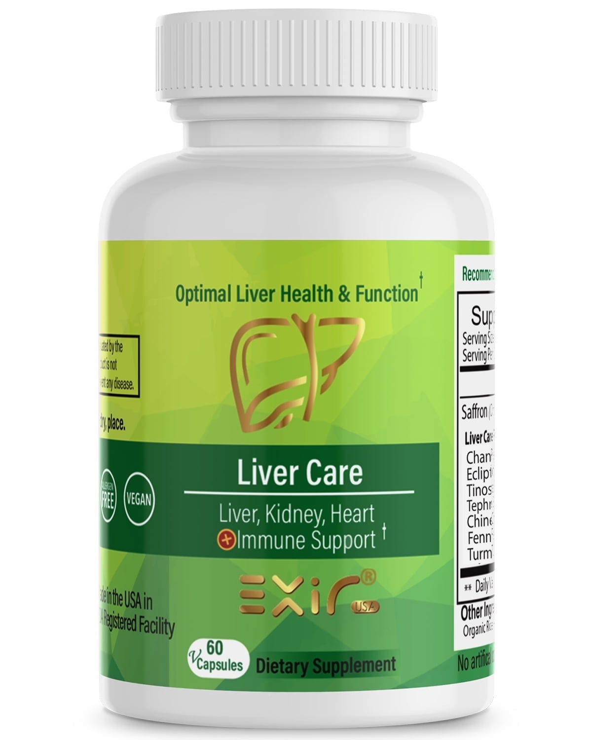 Exir, Liver Cleanse, Detox, and Repair Herbal Supplement with Saffron ...