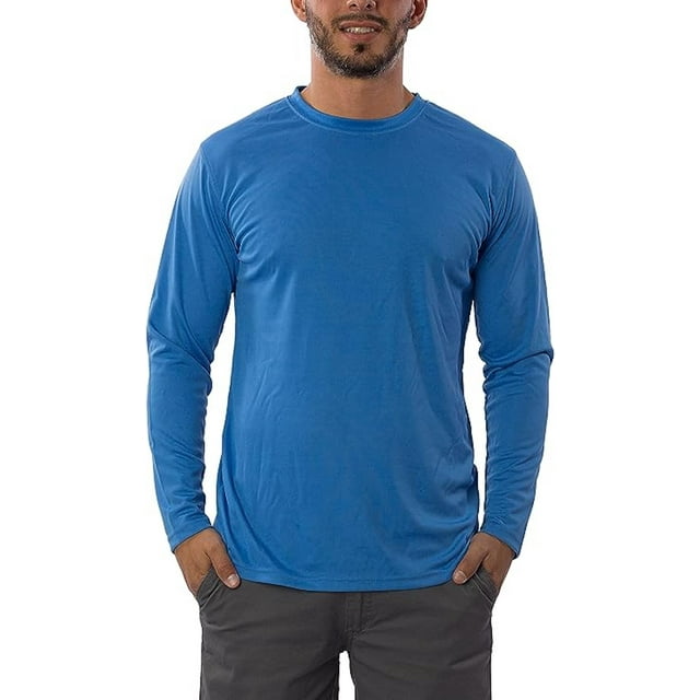 Exist Mens Sun Shirt Dri Fit Performance Shirts Long Sleeve 40 UPF Sun Protection Clothing ...