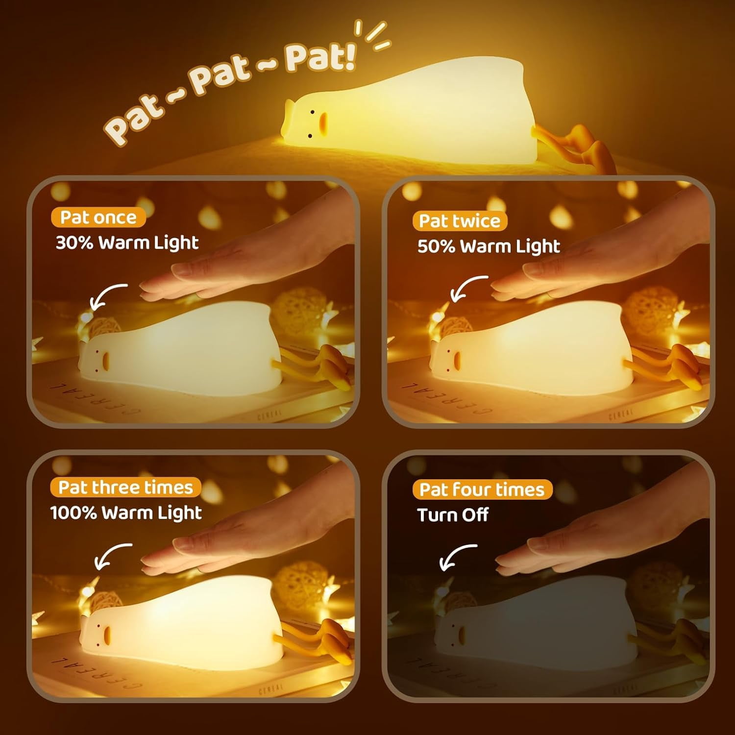 Existential Crisis Duck Lamp - 3-Level Dimmable Rechargeable Night ...