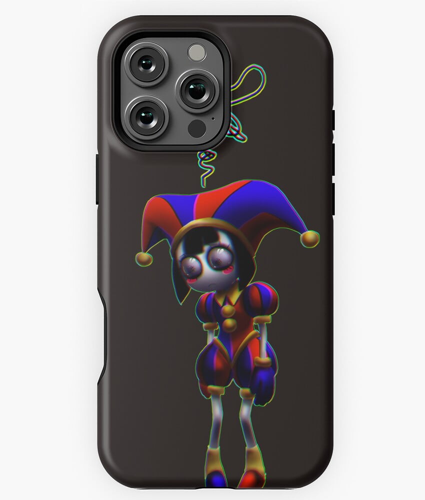 Existential Pomni Funny TADC Meme Phone Case for iPhone 16 15 14 13 12 ...