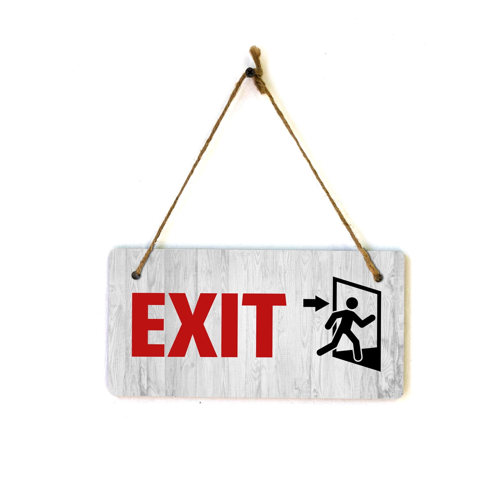 Exit 5x10 Hanging Plus Wall or Door Sign | Office Warning Signage ...