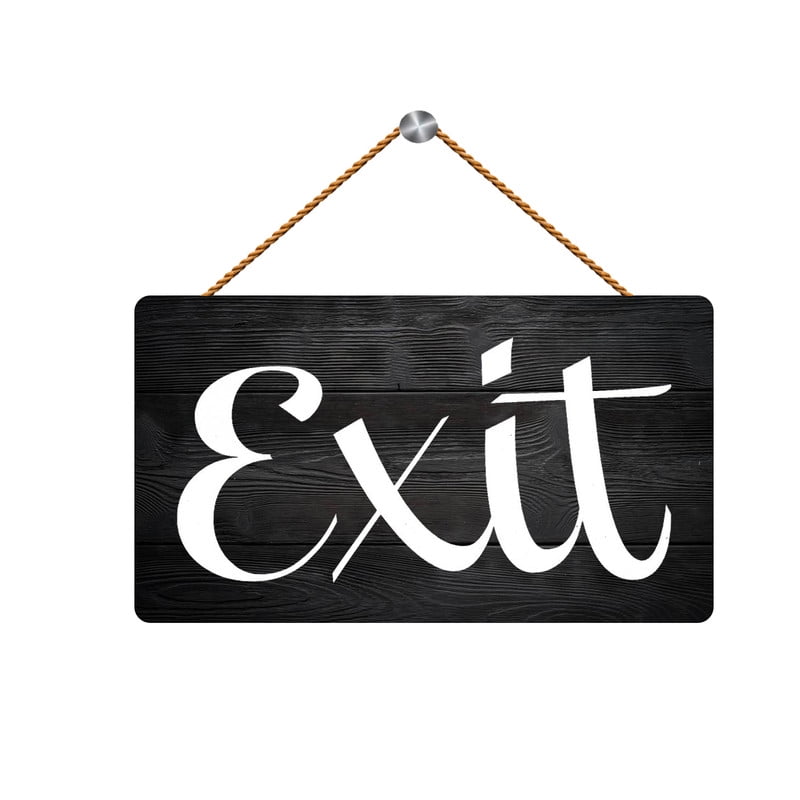 Exit Business Office Spa Salon Store Wooden Plank Hanging Sign 12 X 6 ...