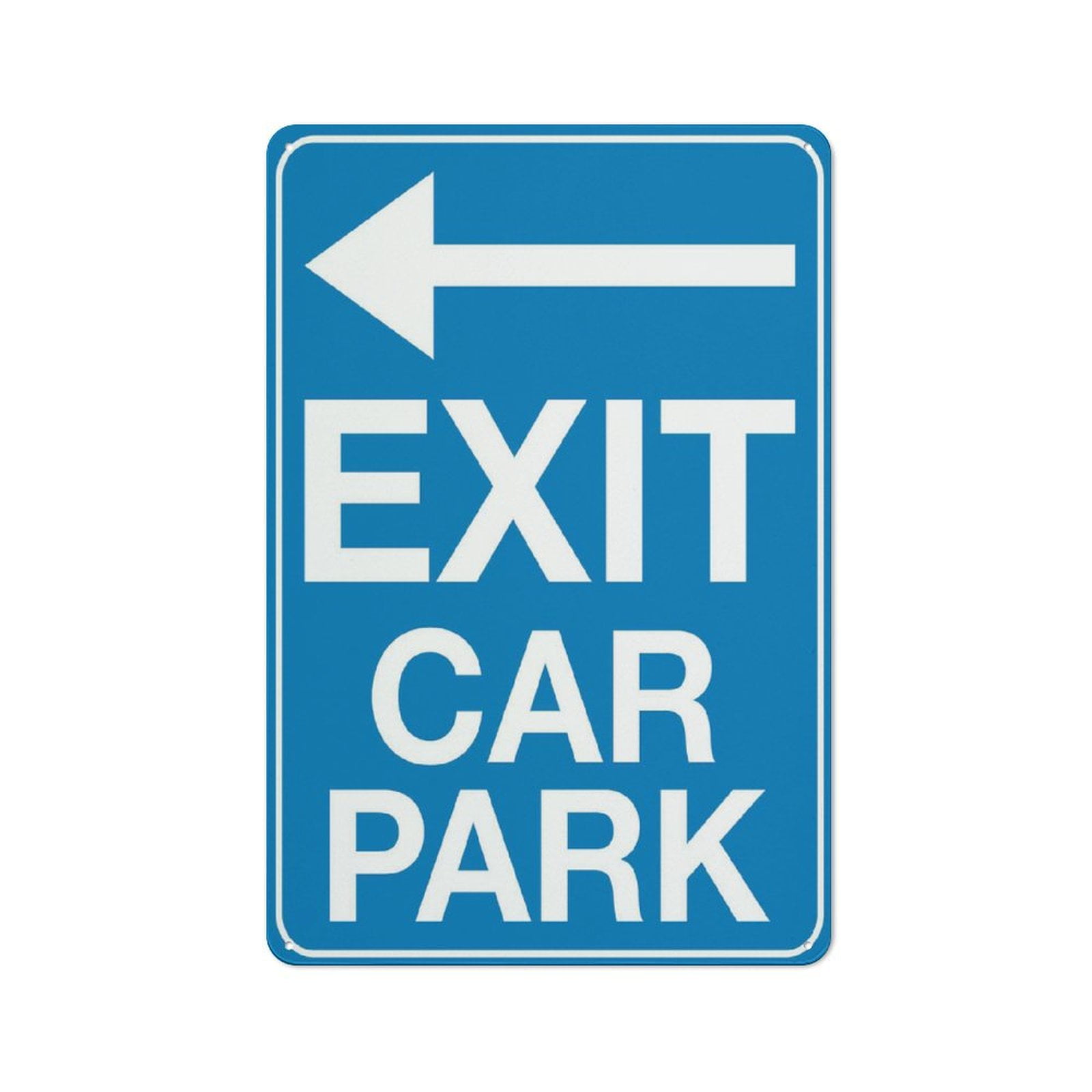 Exit Car Park Left Sign 12 X 8 Inches Reflective Aluminum Metal Warning ...