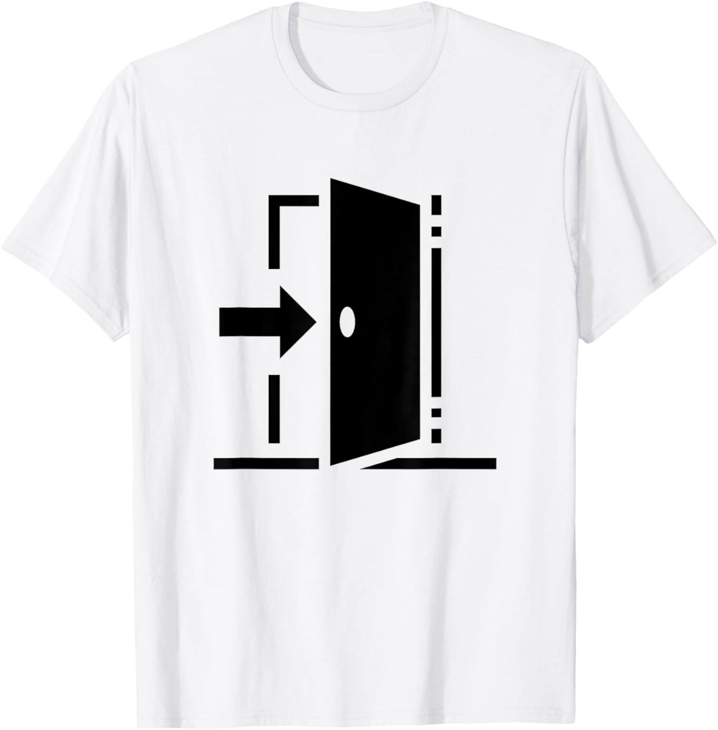 Exit Door Costume T-Shirt men and women can wear, black, white, gifts ...
