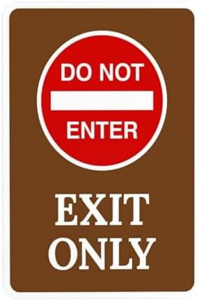 Exit Only With Do Not Enter Symbol Warning Sign, Rules Security Metal ...