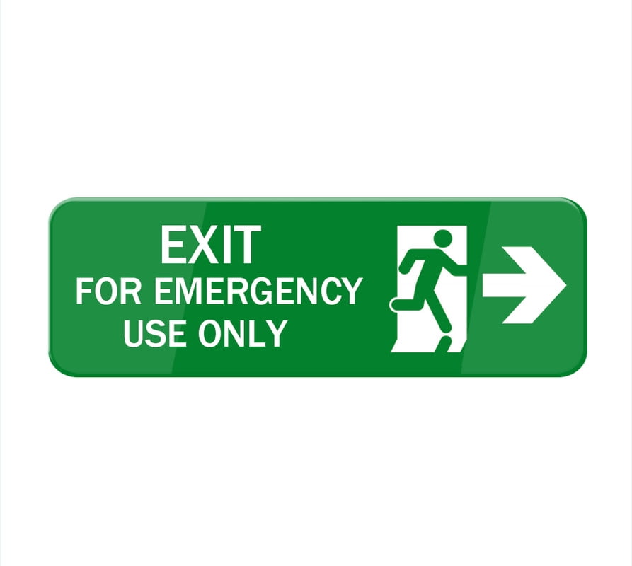 Exit For Emergency Use Only Sign,Acrylic Sign Safety Informative Sign ...