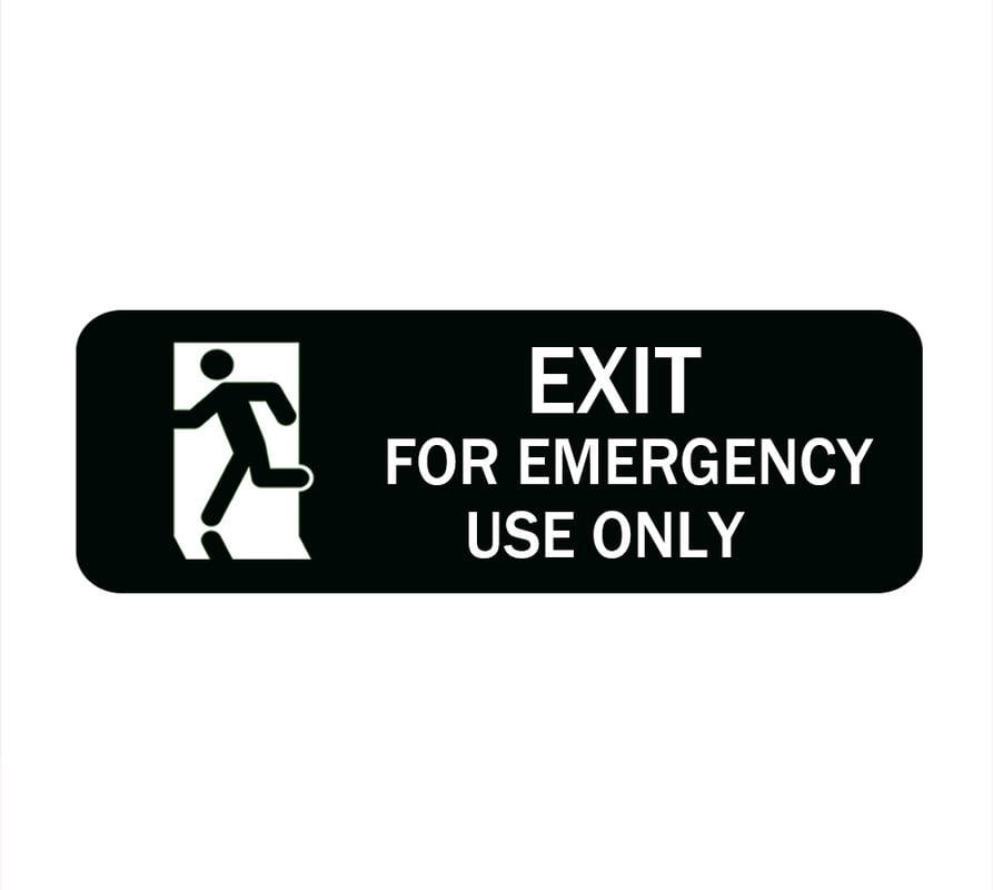 Exit For Emergency Use Only Sign Stickers, 10X3 Inch Acrylic Plaque ...