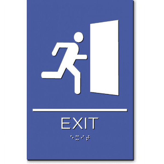 Exit Graphic Sign-Blue / White(4 Units) - Walmart.com