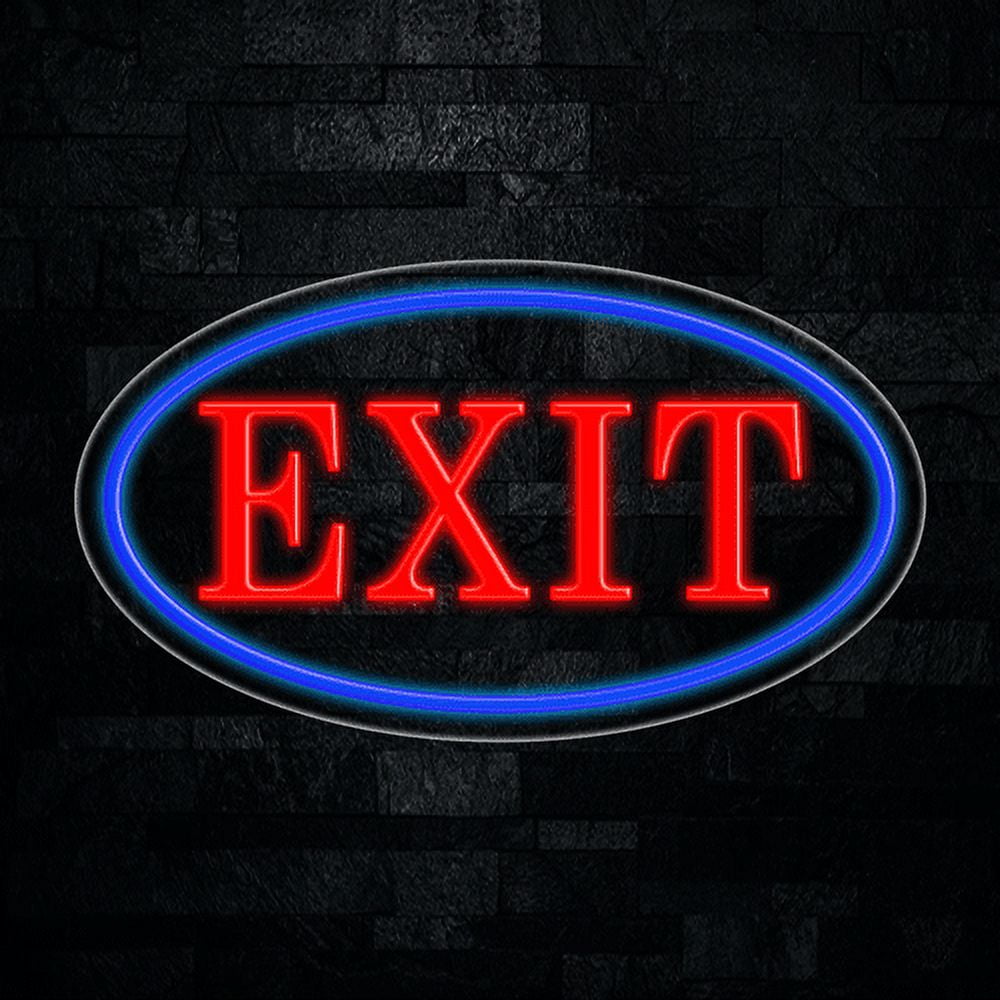 Exit LED Neon Sign 28"L x 16"H #34202 - Walmart.com