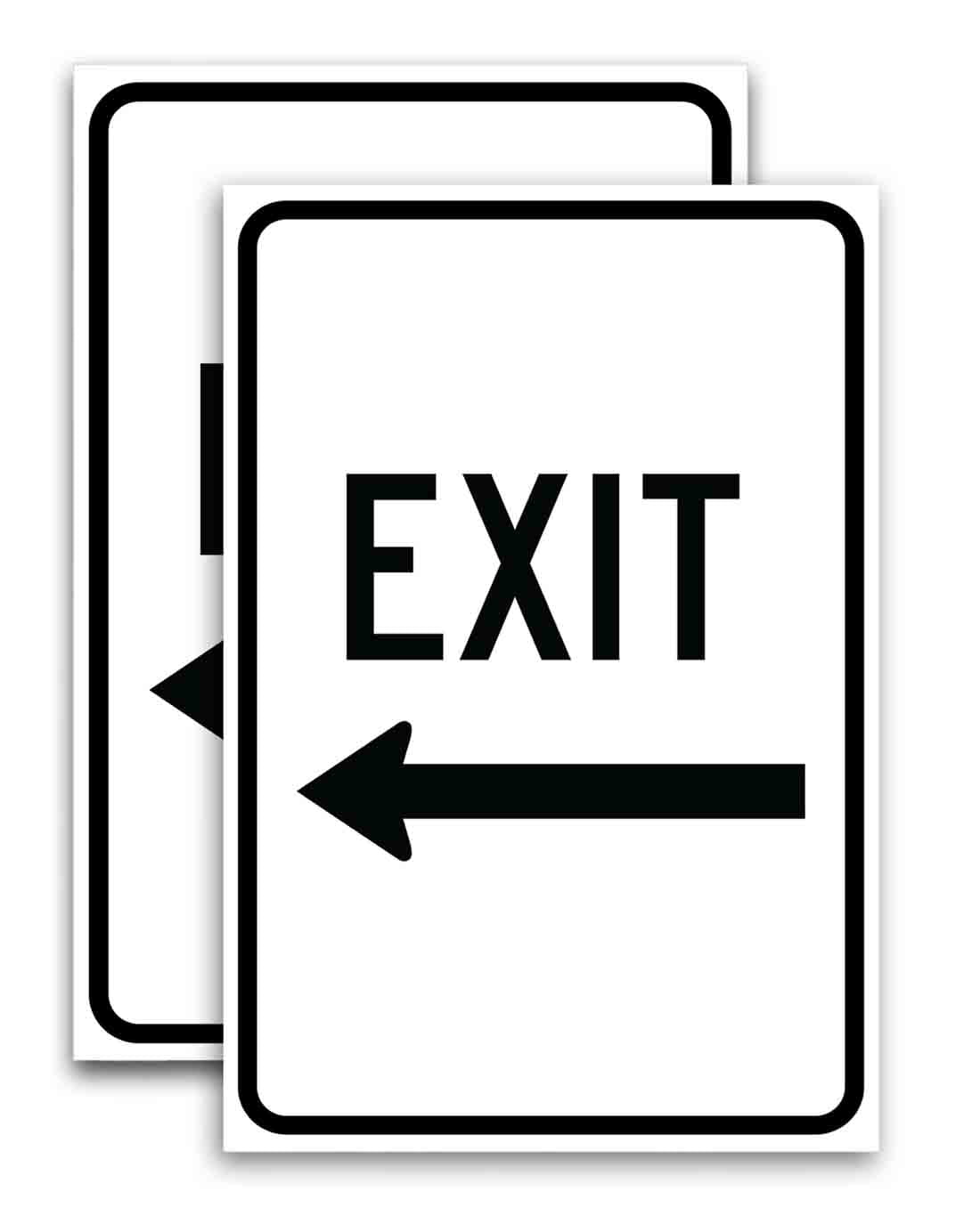 Exit Left Arrow (24" X 36") Vinyl Decal Only (Pack of 2) |Sign|Sticker ...