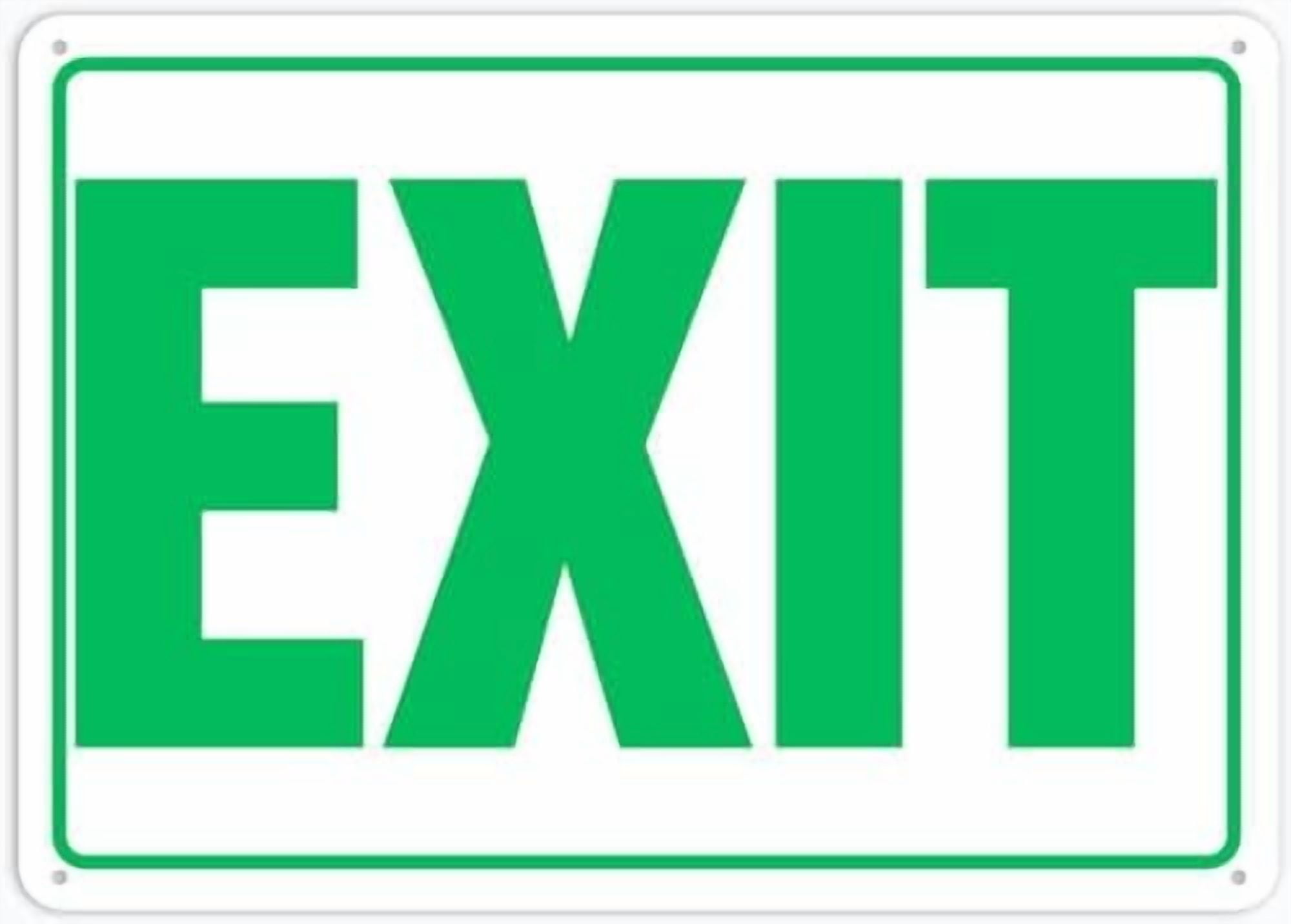 Exit Metal Tin Signs 12X8 Inch For Shop Yard Man Cave Garage Outdoor ...