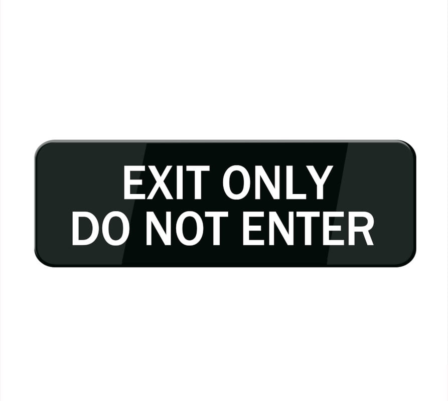 Exit Only Do Not Enter Sign,Acrylic Sign Safety Informative Sign With ...